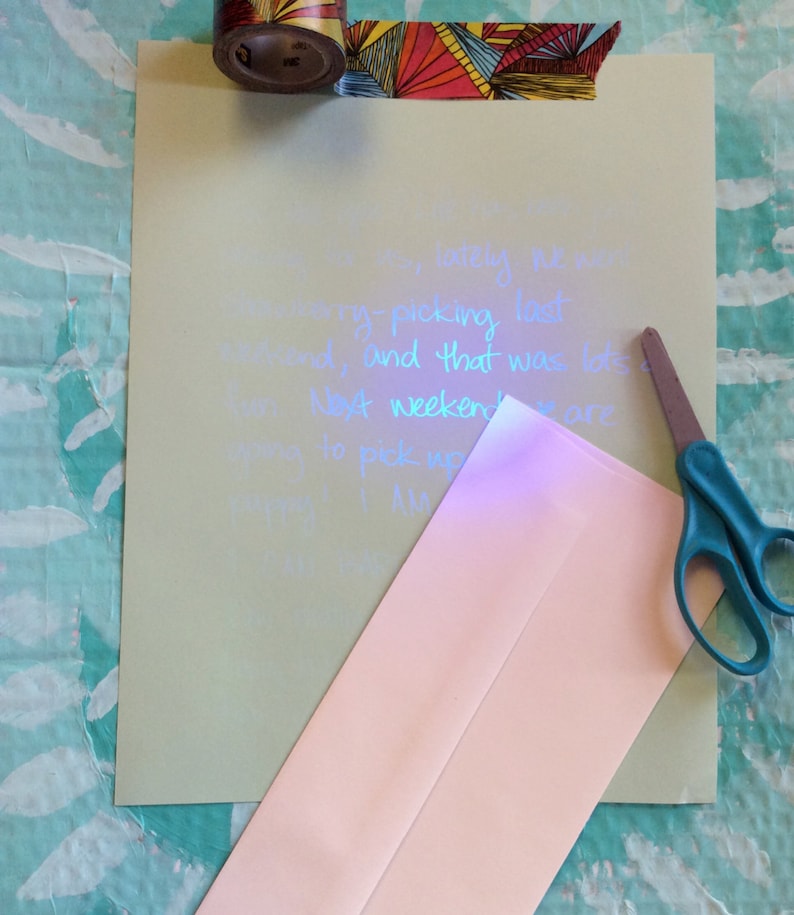 Invisible Ink Handwritten Letter. With Your Words to Whomever - Etsy