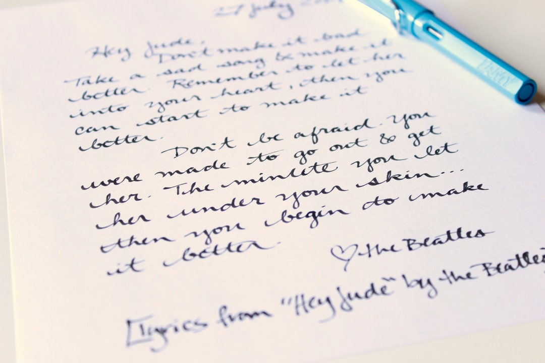 Extra Long Handwritten Letter With Your Words to Whomever You Like ...