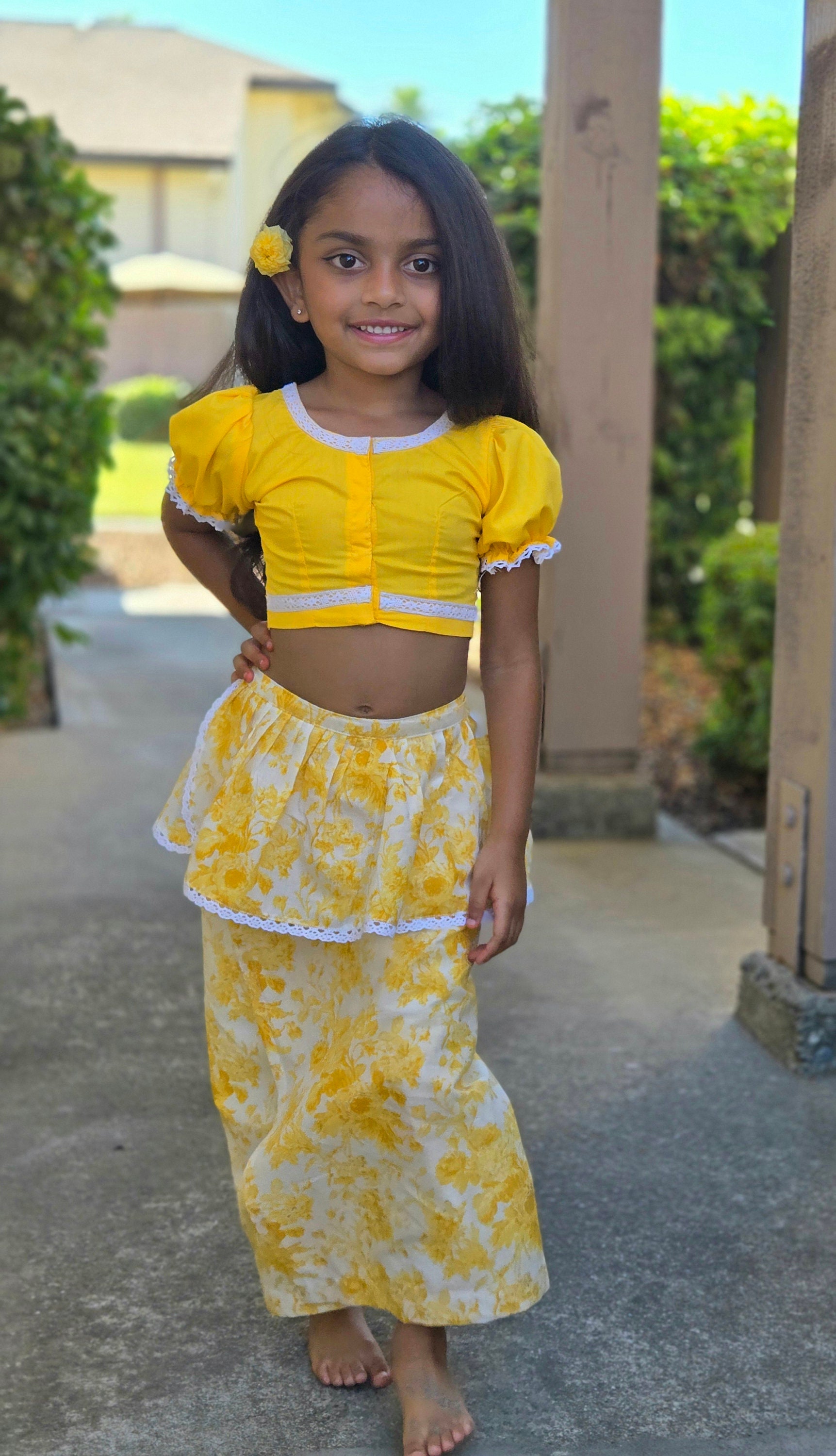 Lama Saree /half Saree /redda Hatte Sri Lankan Girls Traditional Clothing - Etsy