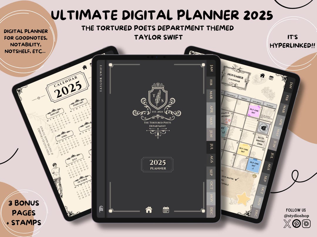Ultimate Digital Planner 2025, Taylor Swift, Digital Agenda, the ...