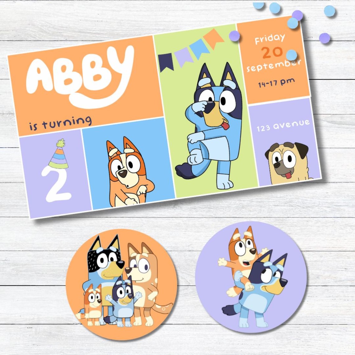 Bluey Printable Kit/customized Birthday Party Decoration/personalized ...