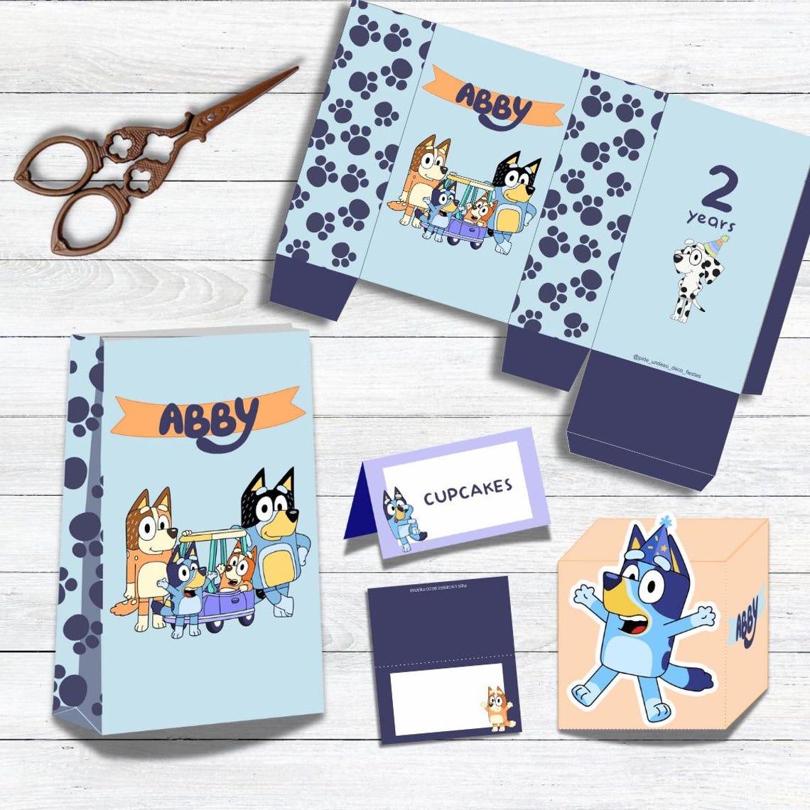 Bluey Printable Kit/customized Birthday Party Decoration/personalized ...
