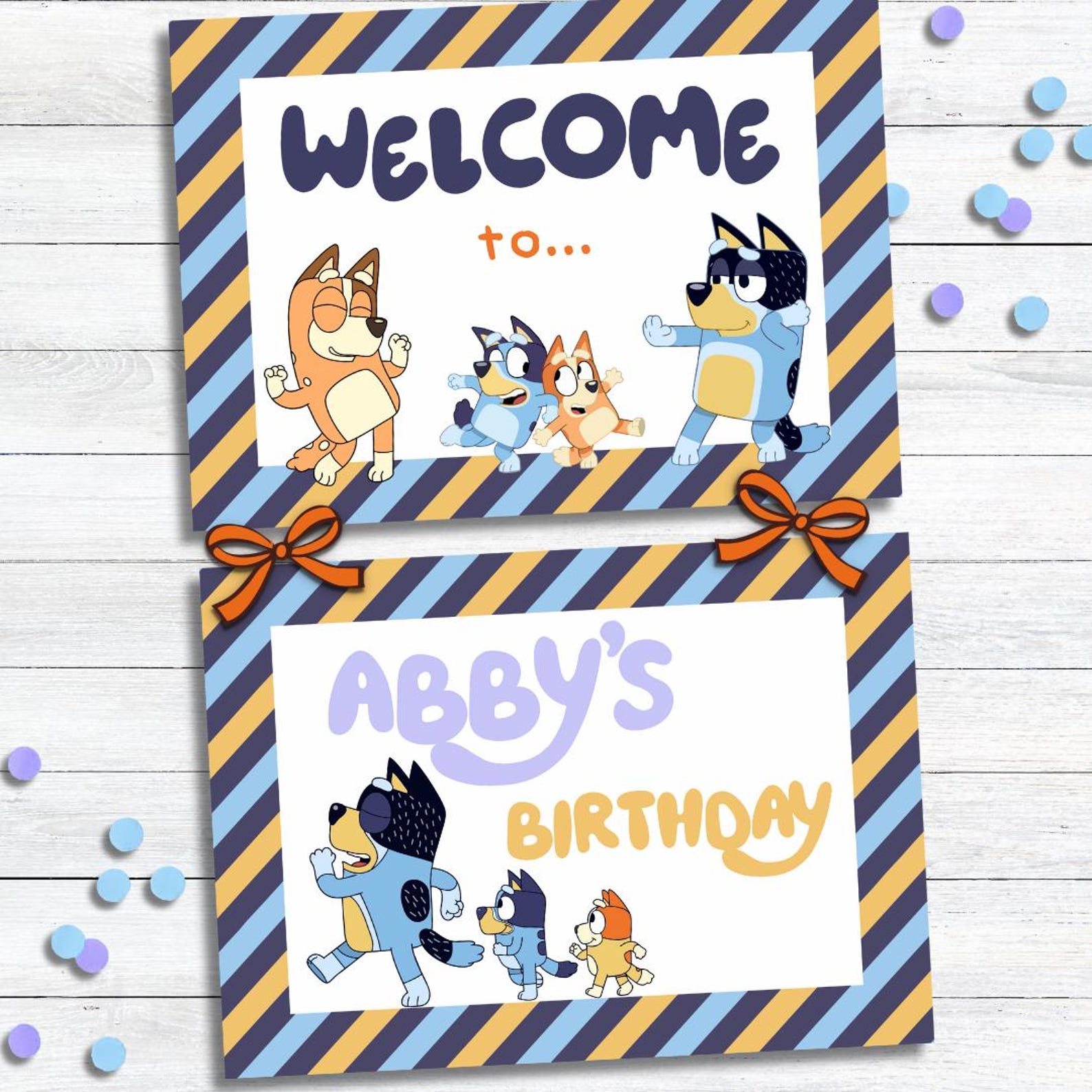 Bluey Printable Kit/customized Birthday Party Decoration/personalized ...