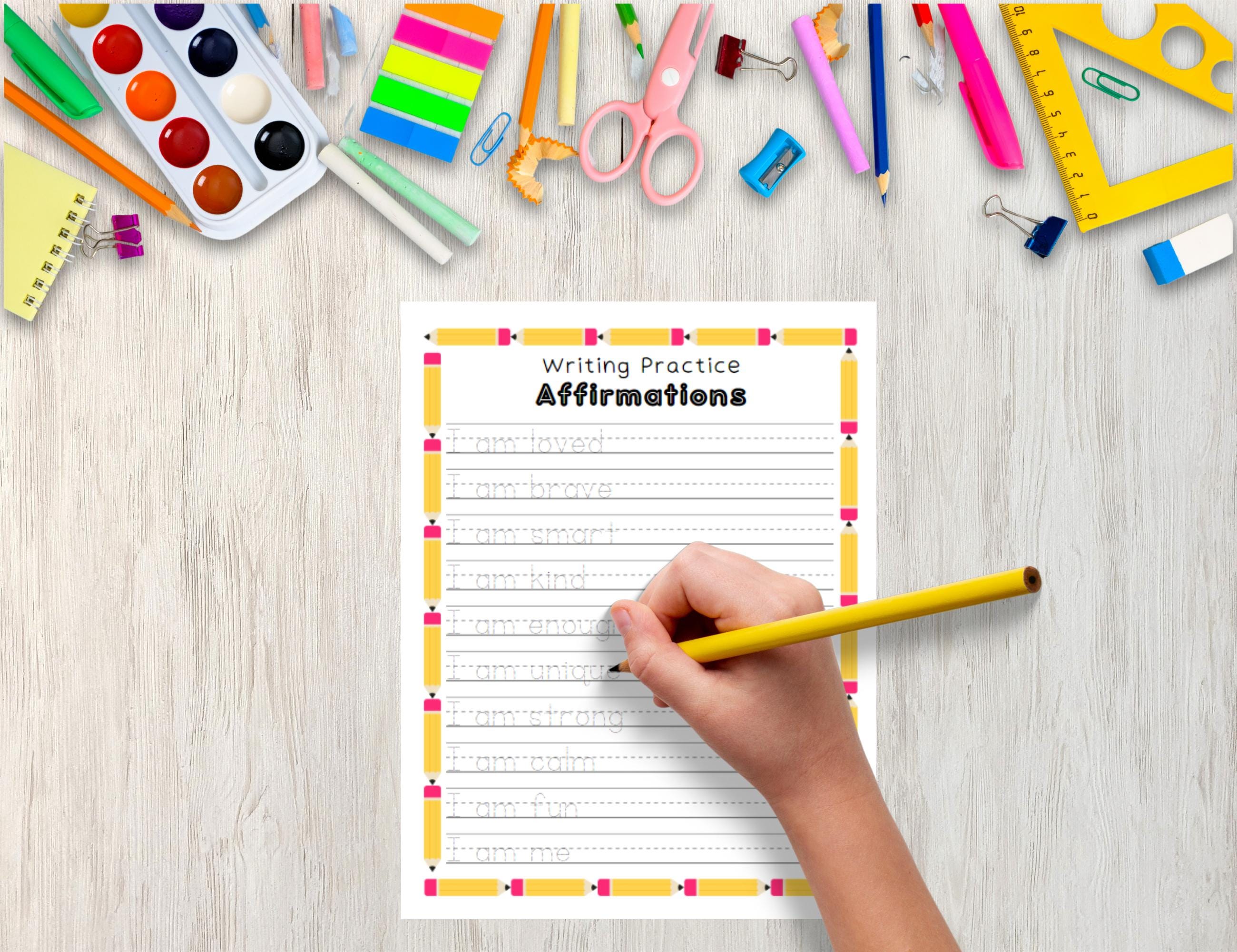 Tracing & Writing Practice Worksheet Bundle - Kid's Tracing Practice ...