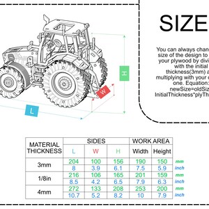 Laser Cut Tractor Set: Farming Machinery Model (digital Download) - Etsy