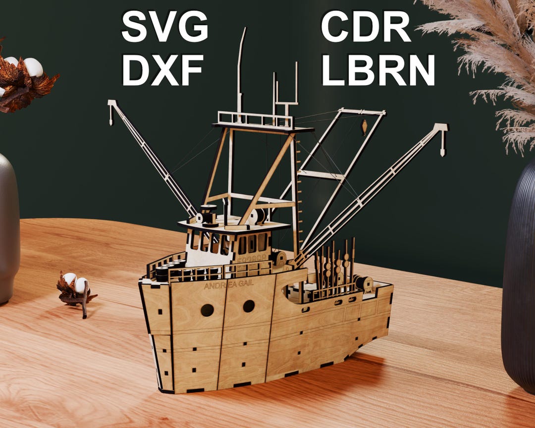 Andrea Gail Fishing Ship Miniature Laser Cut File (digital Download) - Etsy