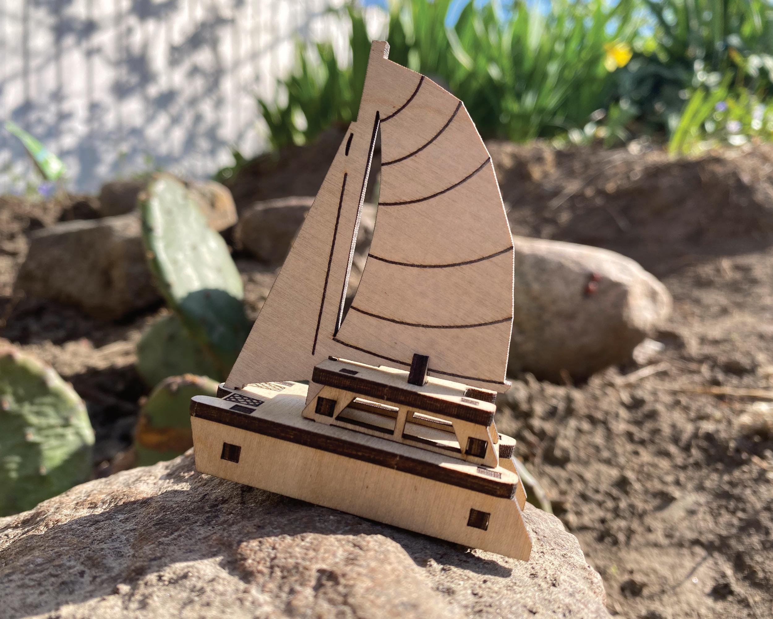 Sailing Boat | Laser Cut | 4mm 3mm Svg Dxf Cdr Lbrn File - Etsy