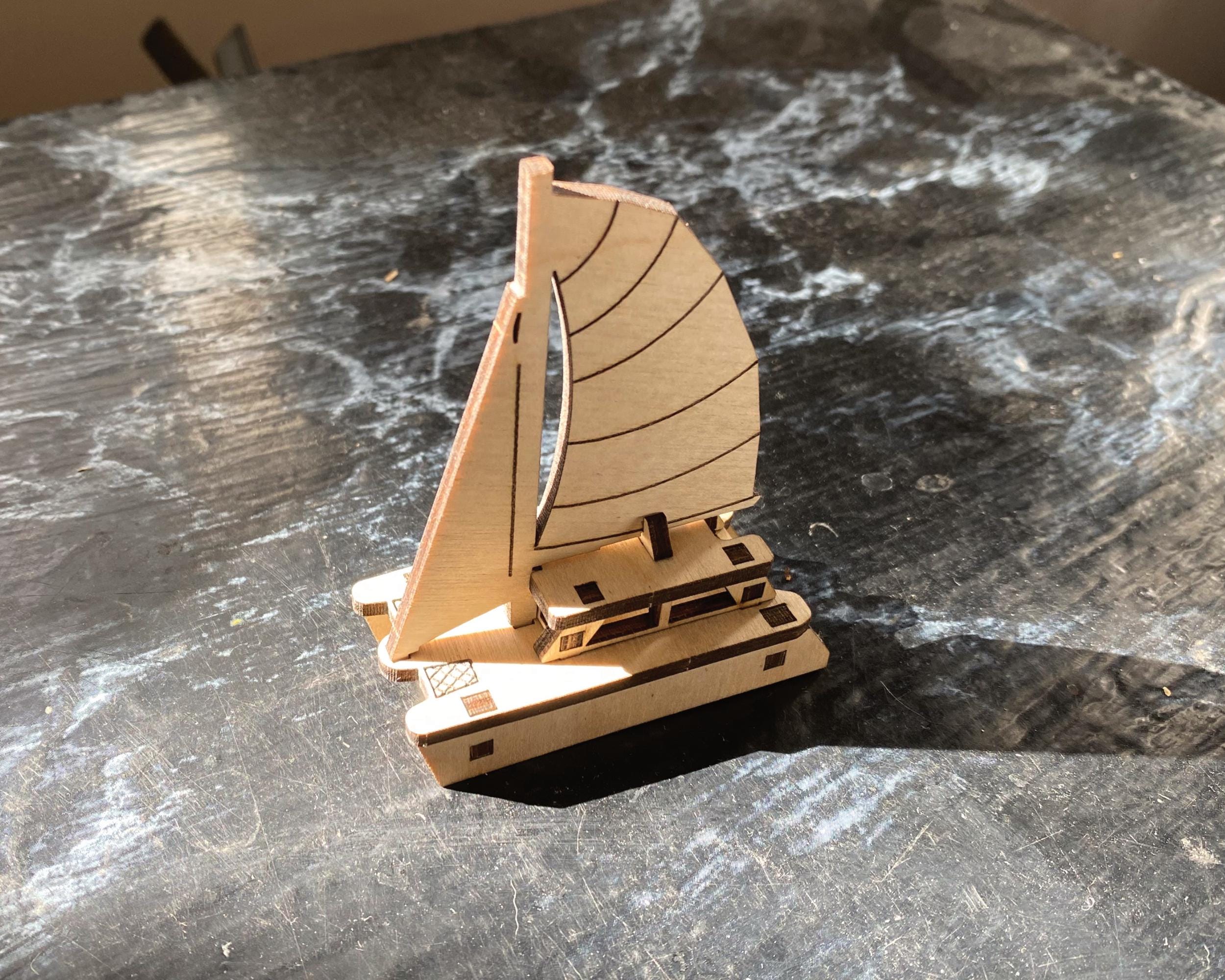 Sailing Boat | Laser Cut | 4mm 3mm Svg Dxf Cdr Lbrn File - Etsy
