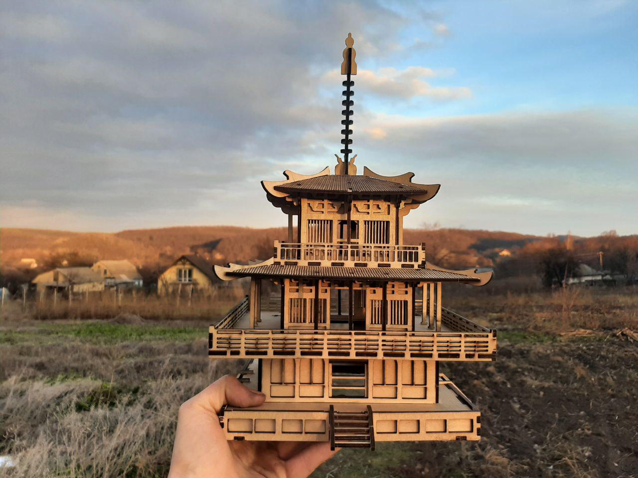 Laser Cut Japanese Pagoda Template | 3mm, SVG, DXF (digital Download ...