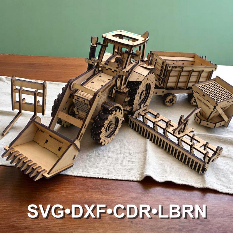 Tractor Paper Model - Etsy