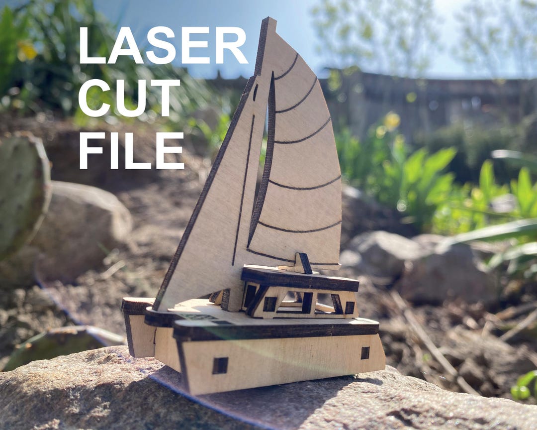 Sailing Boat | Laser Cut | 4mm 3mm Svg Dxf Cdr Lbrn File - Etsy