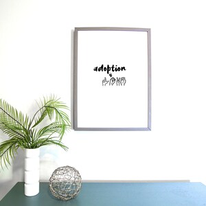 Adoption is LOVE,ASL, Sign Language 5x7, 8x10, 11x14, Wall Print - Etsy