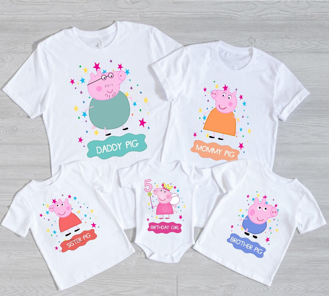 Custom Pig Family Shirt, Birthday Pig Shirt, Family Pig Matching Shirt ...