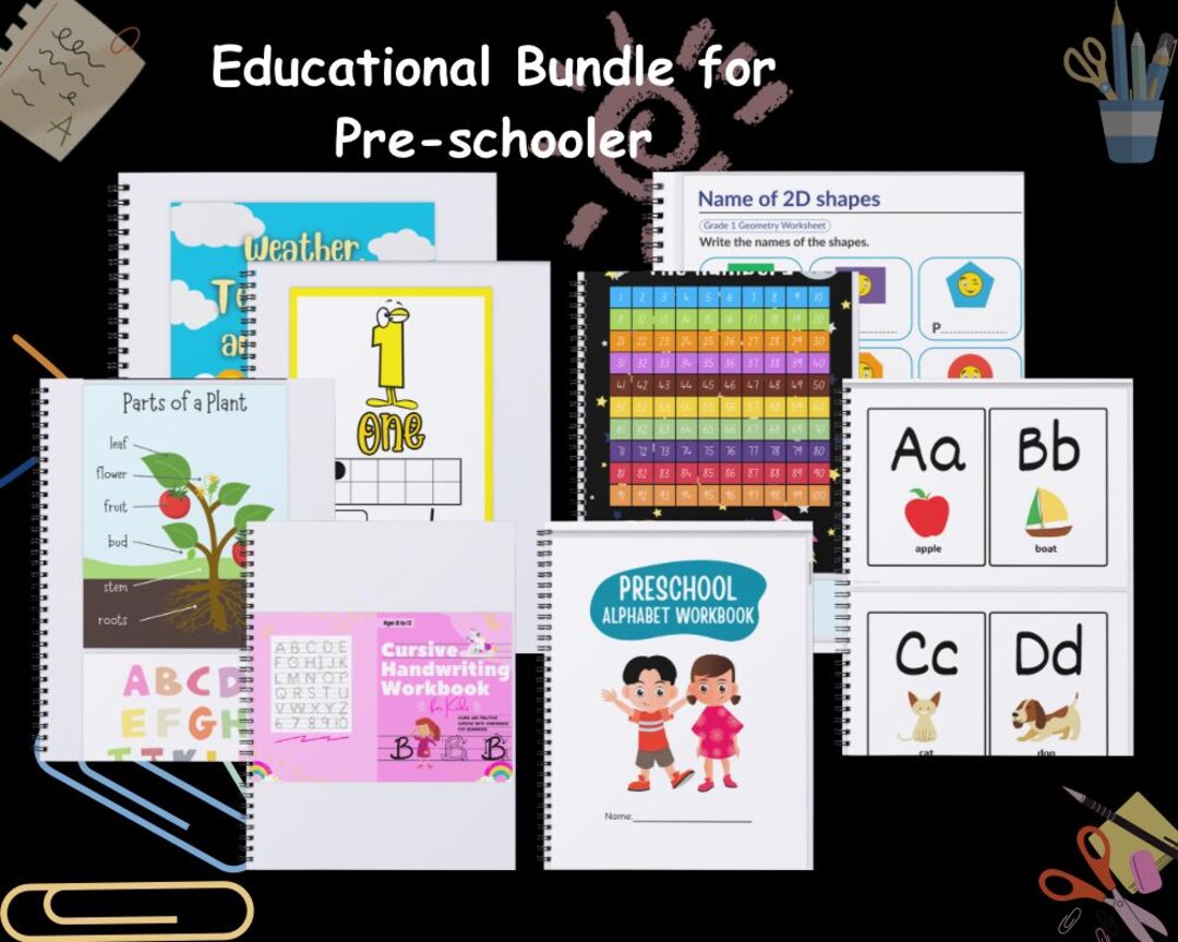 Worksheets Educational Bundle/pre-schooler/ Ready to Print/instant ...
