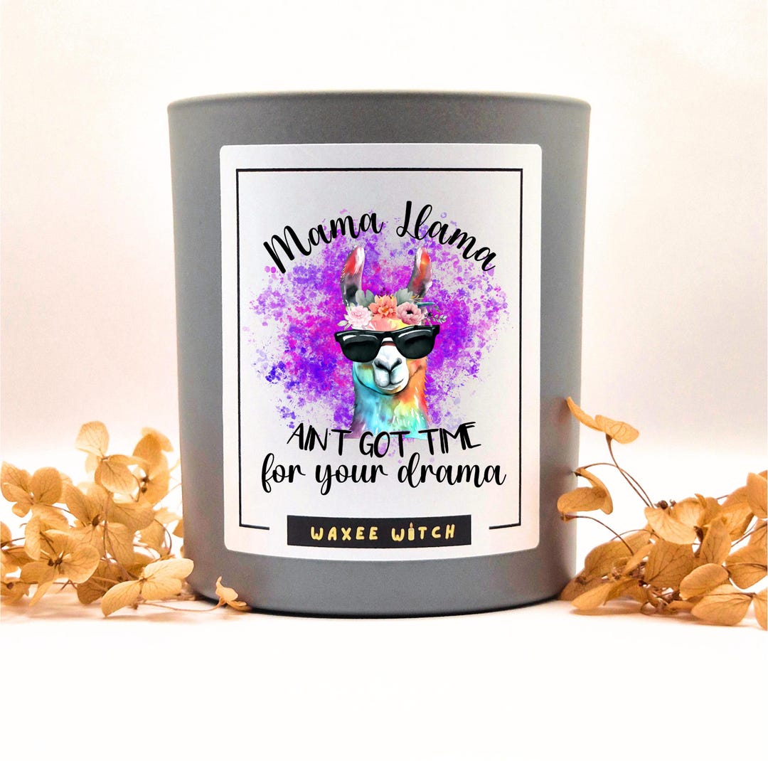 Llama Mama Candle: Funny Mother's Day Gift, Vanilla Soy Wax With Wood ...