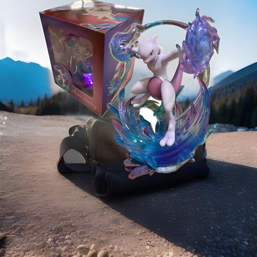 Vintage 2002 15cm Pokemon Mewtwo Action Figure Art Battle Scene New ...