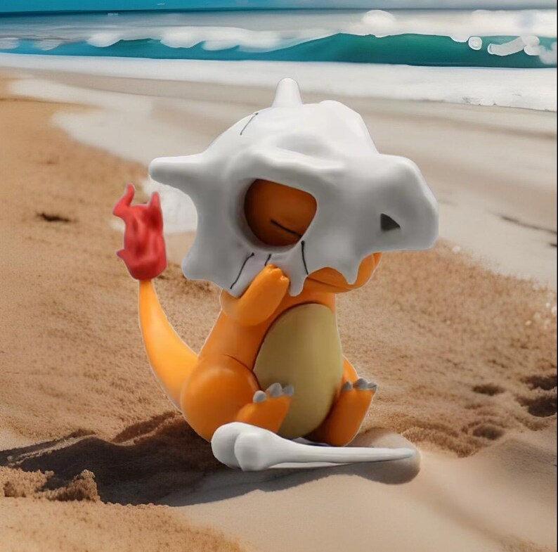 Vintage 1998 Pokemon Anime Figure Pocket Monsters Cubone 8cm Cute ...