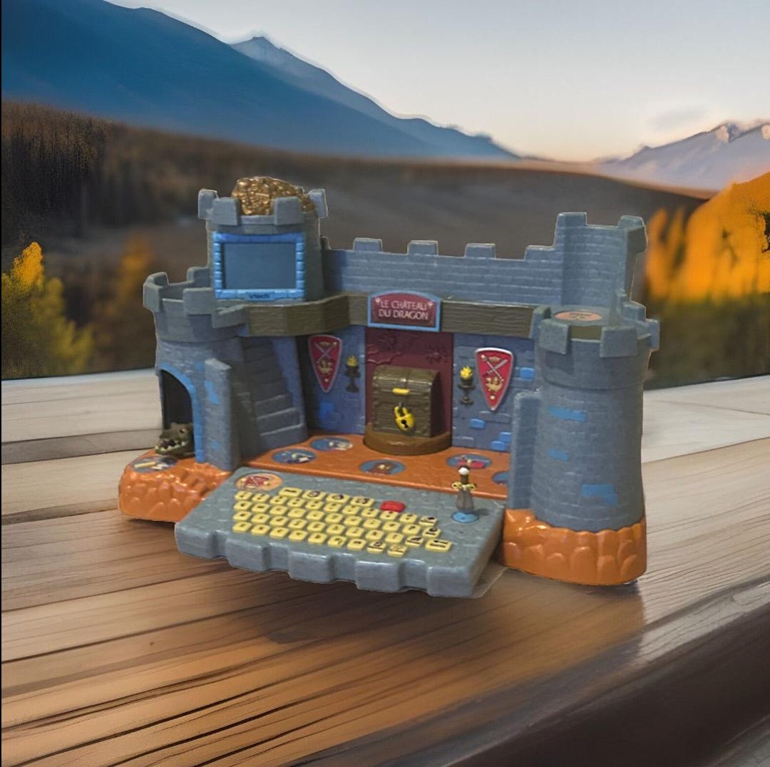 Vtech VERY RARE Knights of Knowledge Learning Computer Game & Dirk the ...