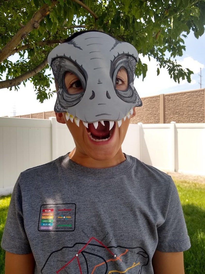 Grey Raptor Mask - Etsy