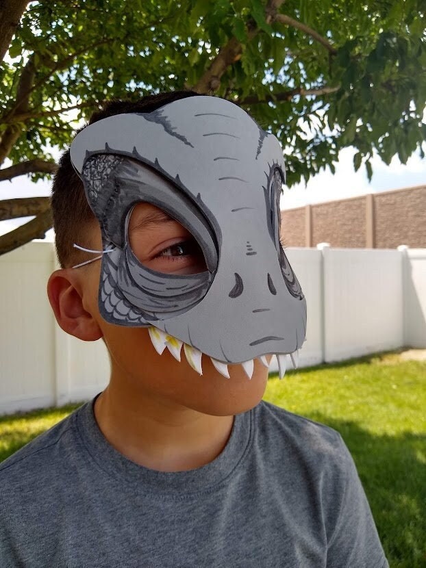 Grey Raptor Mask - Etsy