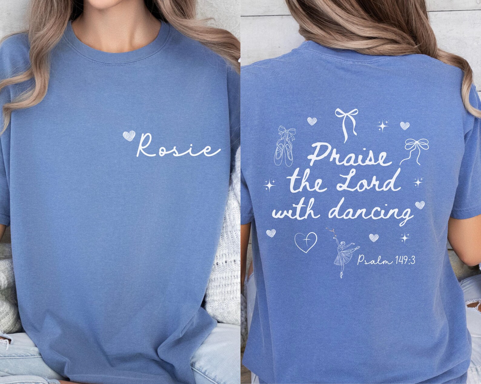 Praise the Lord With Dancing Bow Custom Shirt, Coquette Dance Ministry ...