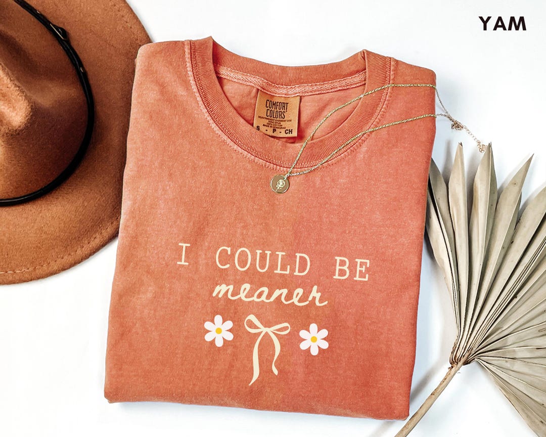 Comfort Colors® I Could Be Meaner Coquette Shirt, Funny Humor Daisy ...