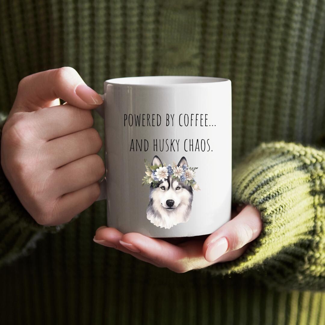 Husky Coffee Mug, Cute, Siberian Husky Gift, Dog Cup, Gift for Her ...