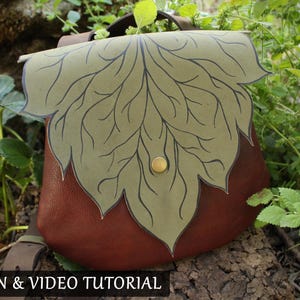 Leaf Shoulder Bag PDF Tutorial | Leather Pattern | Vegan Leather ...