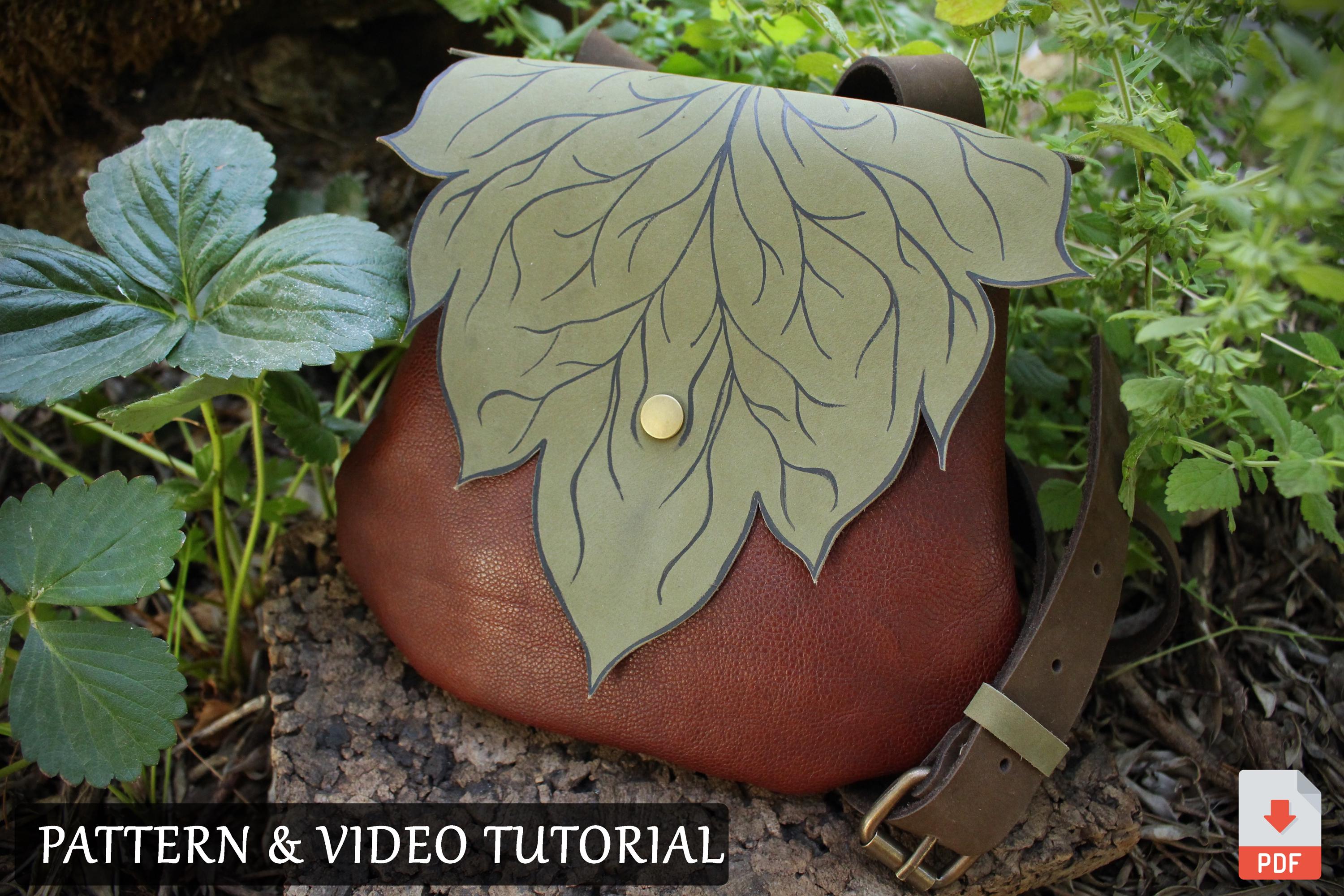 Leaf Shoulder Bag PDF Tutorial | Leather Pattern | Vegan Leather ...