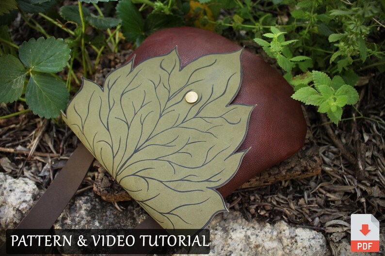 Leaf Shoulder Bag PDF Pattern: Vegan Leather Fairy Bag - Etsy