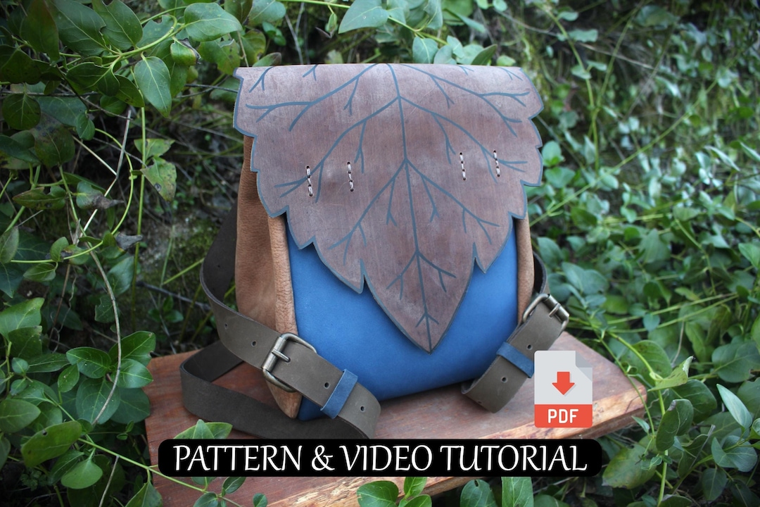 Leaf Backpack PDF Pattern: DIY Fantasy Leather Bag & Video - Etsy