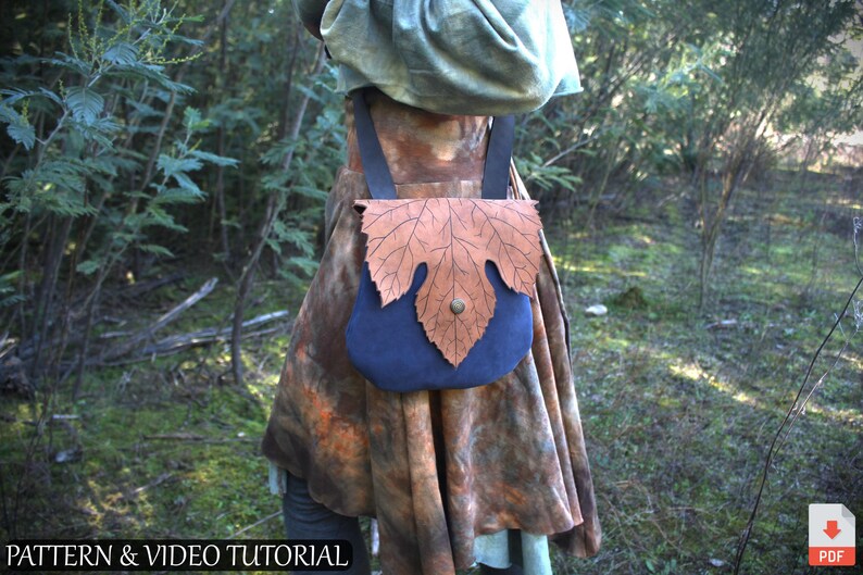 Leaf Shoulder Bag PDF Pattern: Leathercraft Cosplay Accessory (video ...