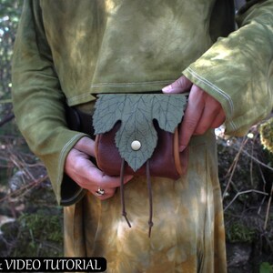 Leaf Belt Pouch DIY Pattern: Leather & Vegan Cosplay Waist Bag (PDF ...