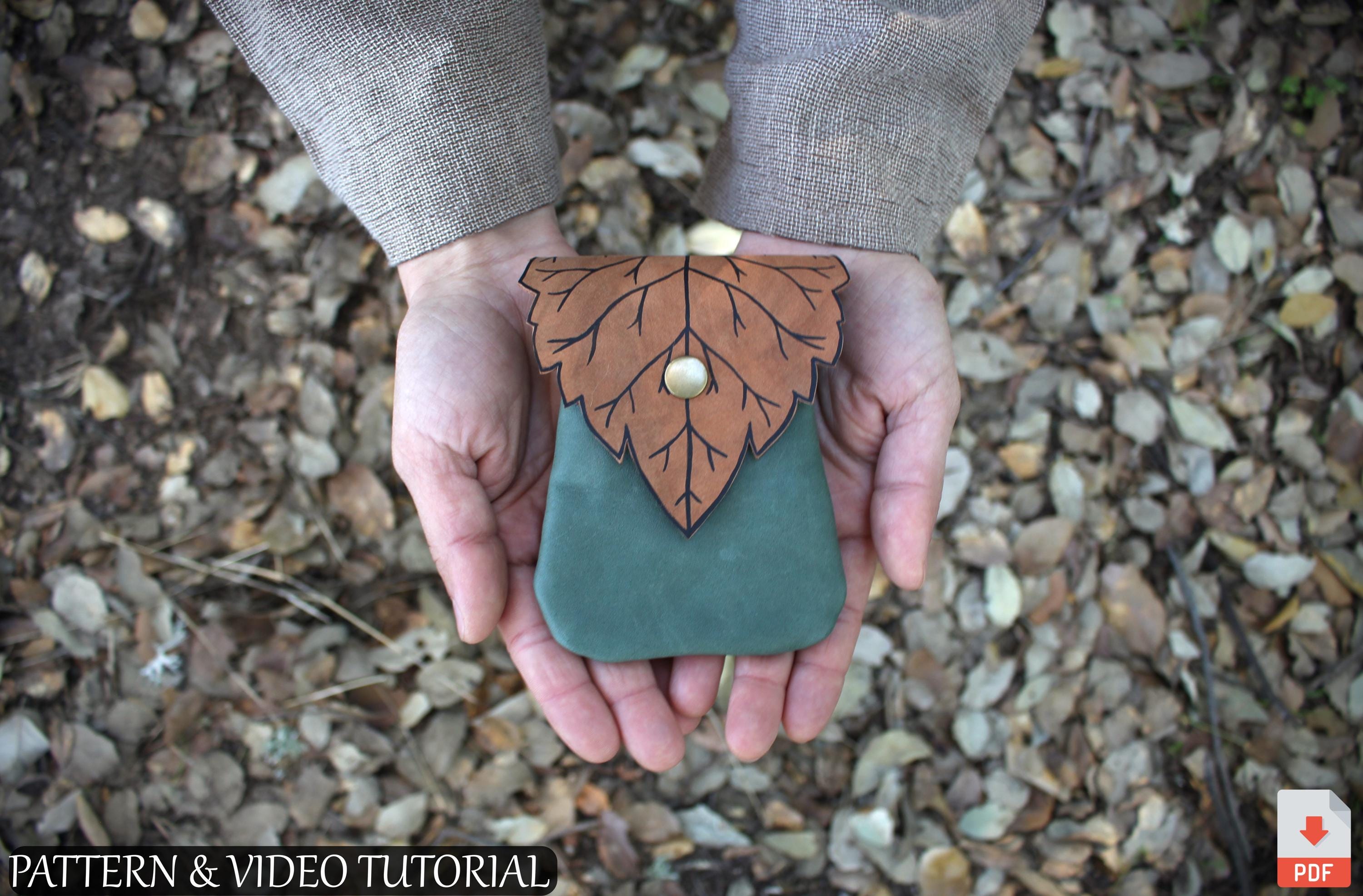 Druid Leaf Pouch PDF Pattern | Fantasy Craft, Cosplay, Spell Bag, Dice ...