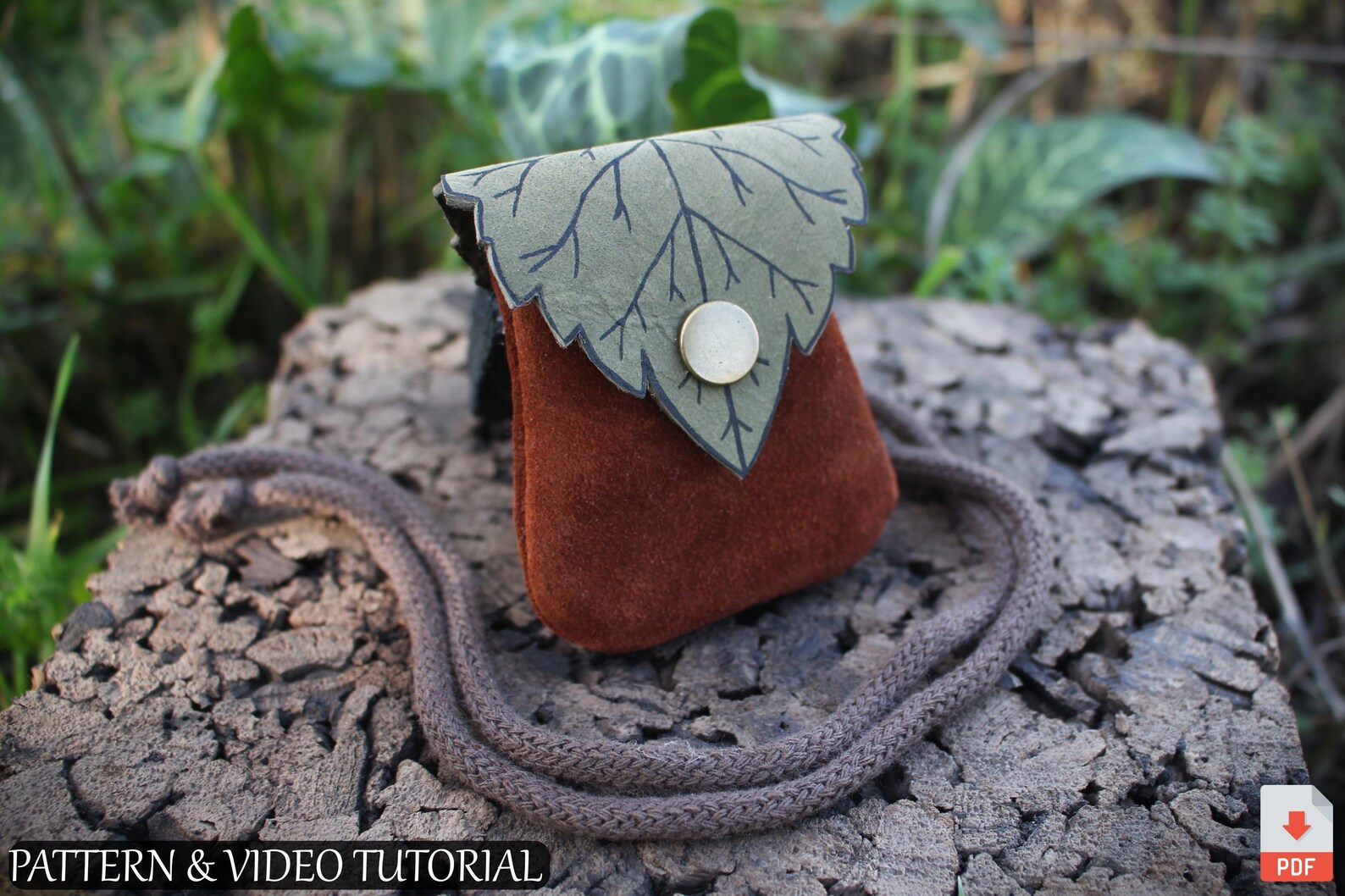 Tiny Leaf Necklace Pouch PDF Pattern | Fairycore, Witchy Cosplay, Cottagecore Accessories ...