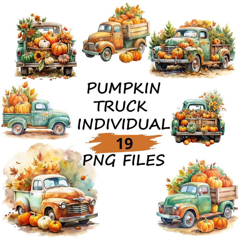 Pickup PNG Autumn Pumpkin Truck PNG, Pumpkin Harvest Clip Art, Autumn ...