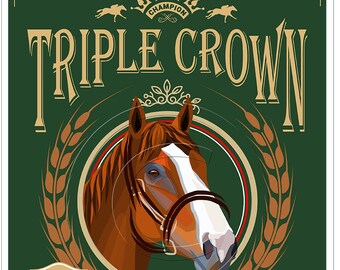 Triple Crown Poster | Etsy