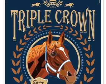 Triple Crown Poster | Etsy