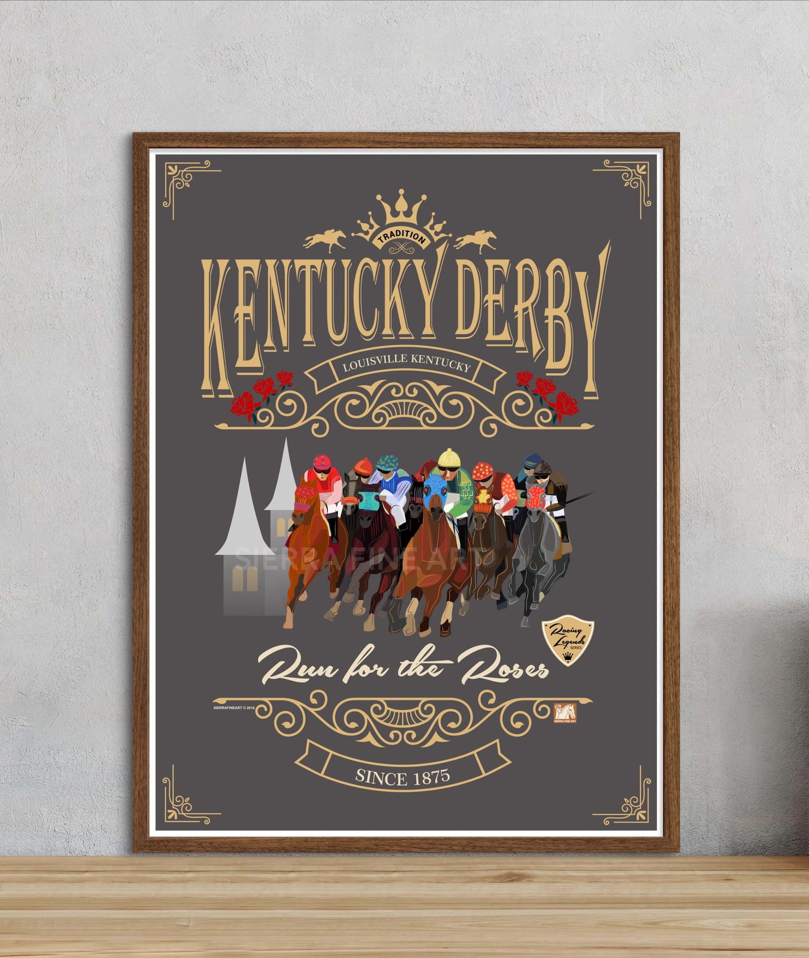 Kentucky Derby Poster Design Thoroughbreds Racing Print Gift Horse ...