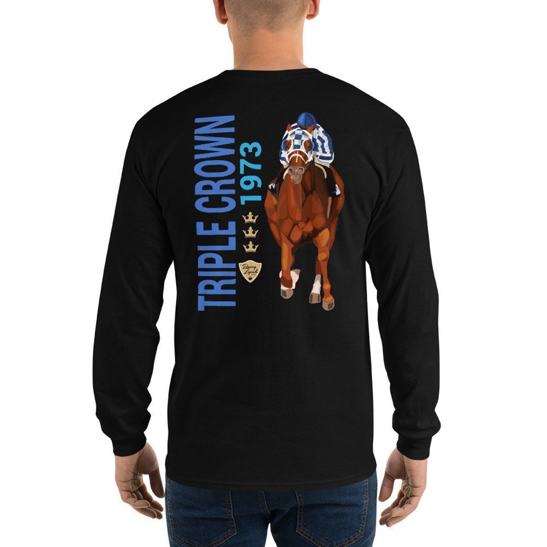 Secretariat Back Print Design Triple Crwon Winner 1973 Graphic T Shirt ...