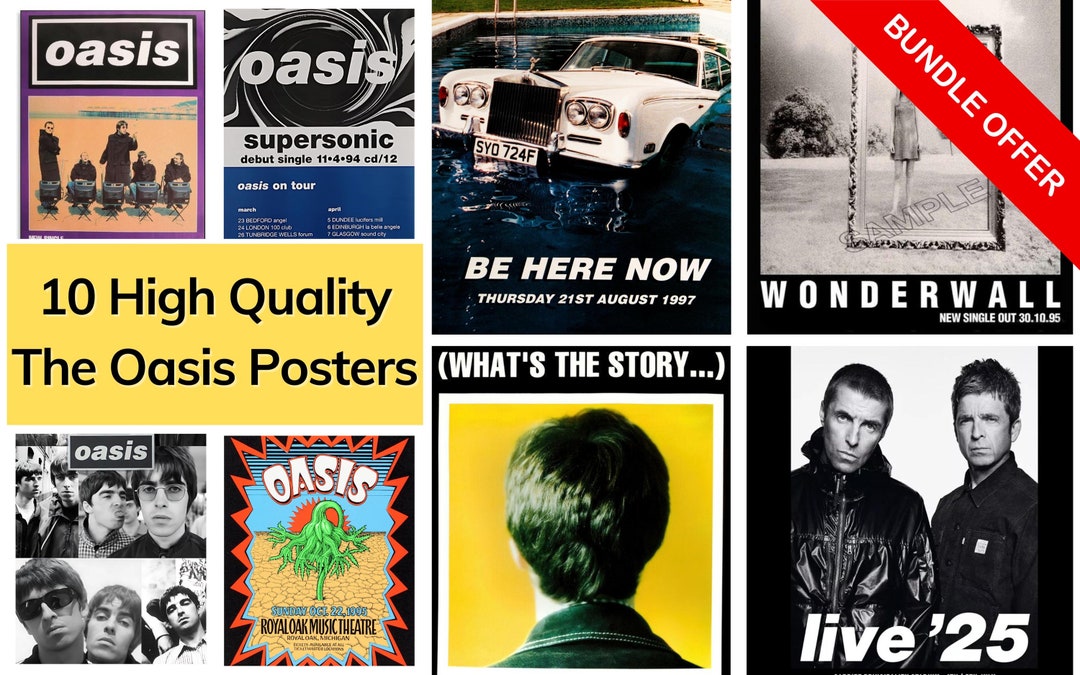 10 Iconic the Oasis Posters High-quality Digital Prints Printable up to ...