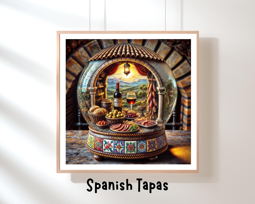 Spanish Tapas Digital Download Printable Wall Art, Spain Travel Poster ...