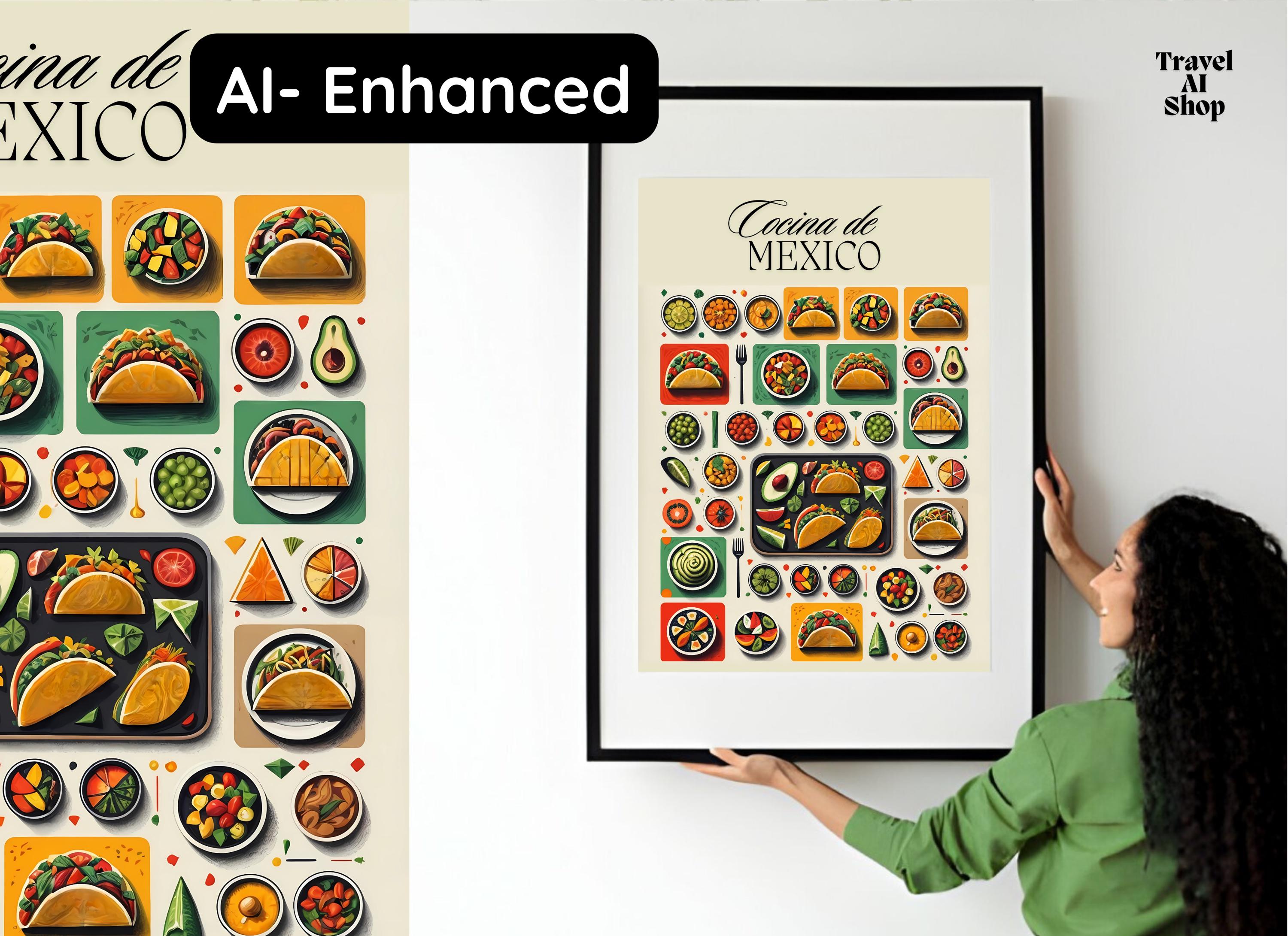 Mexican Food Poster, Mexico Food Lovers Print, Minimalist Wall Decor ...