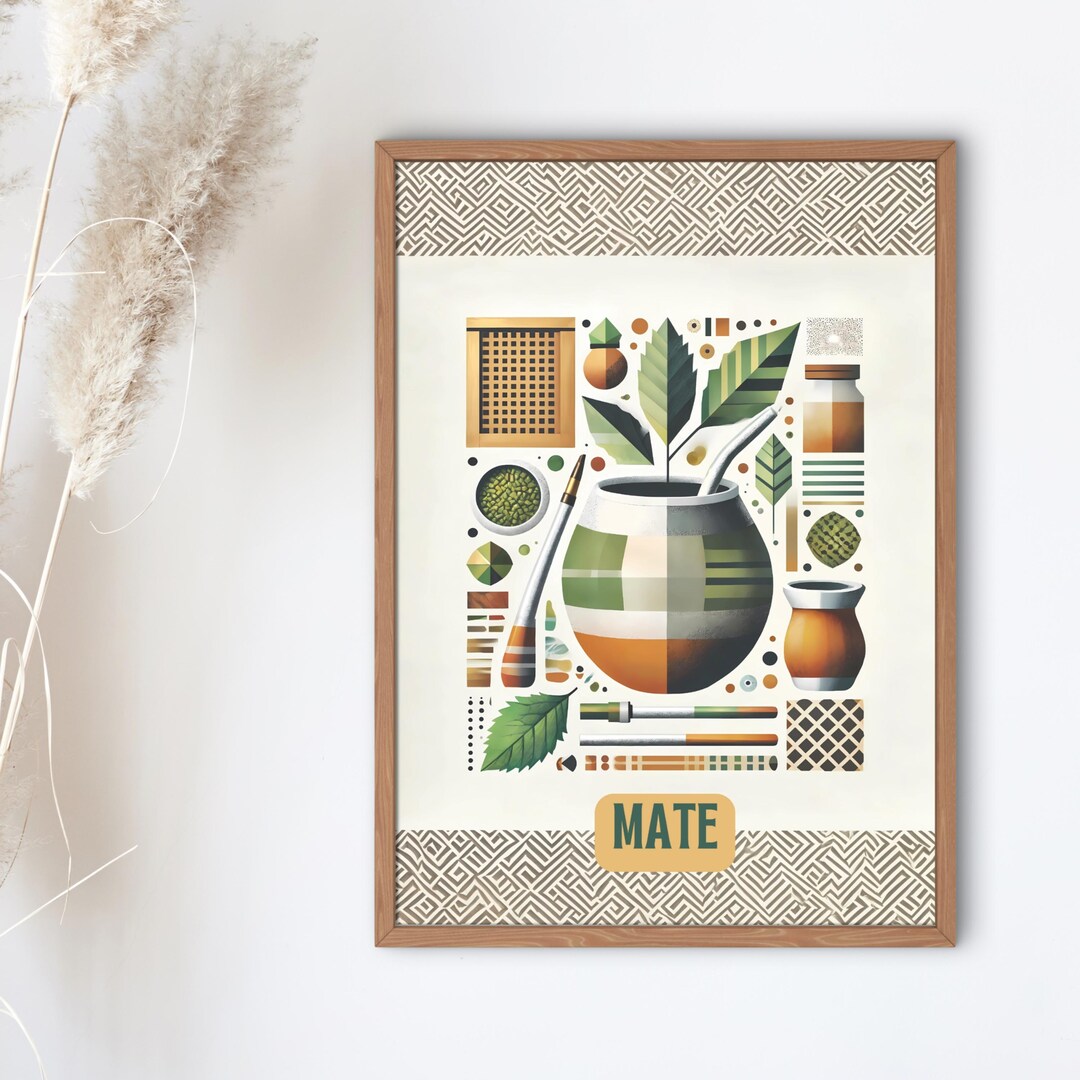 Yerba Mate Drink Printable Poster. Argentine Cocktail Wall Art Digital ...