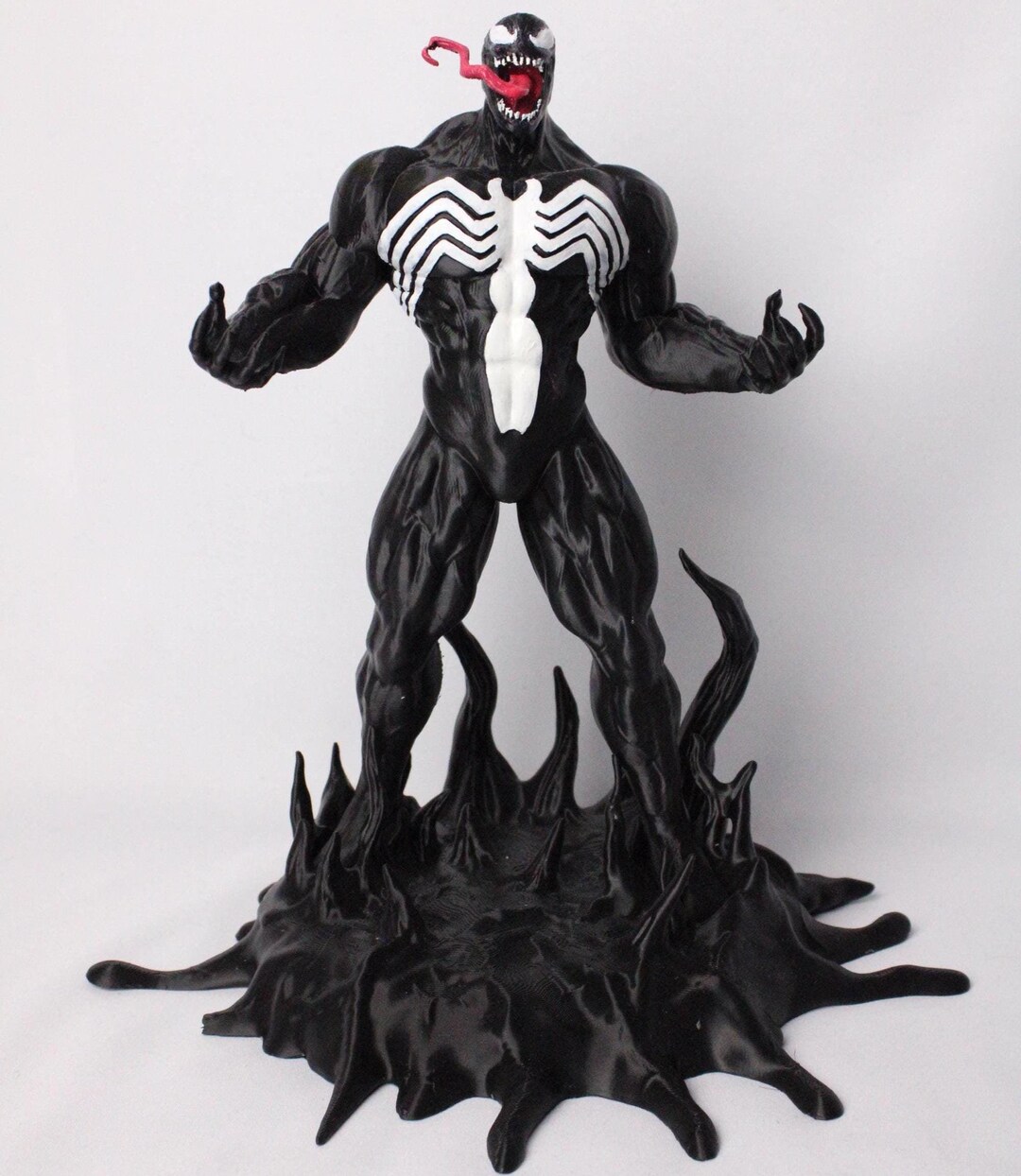 Venom 3D Printed Statue – Hand-painted, Detachable Base – 11 Inches ...