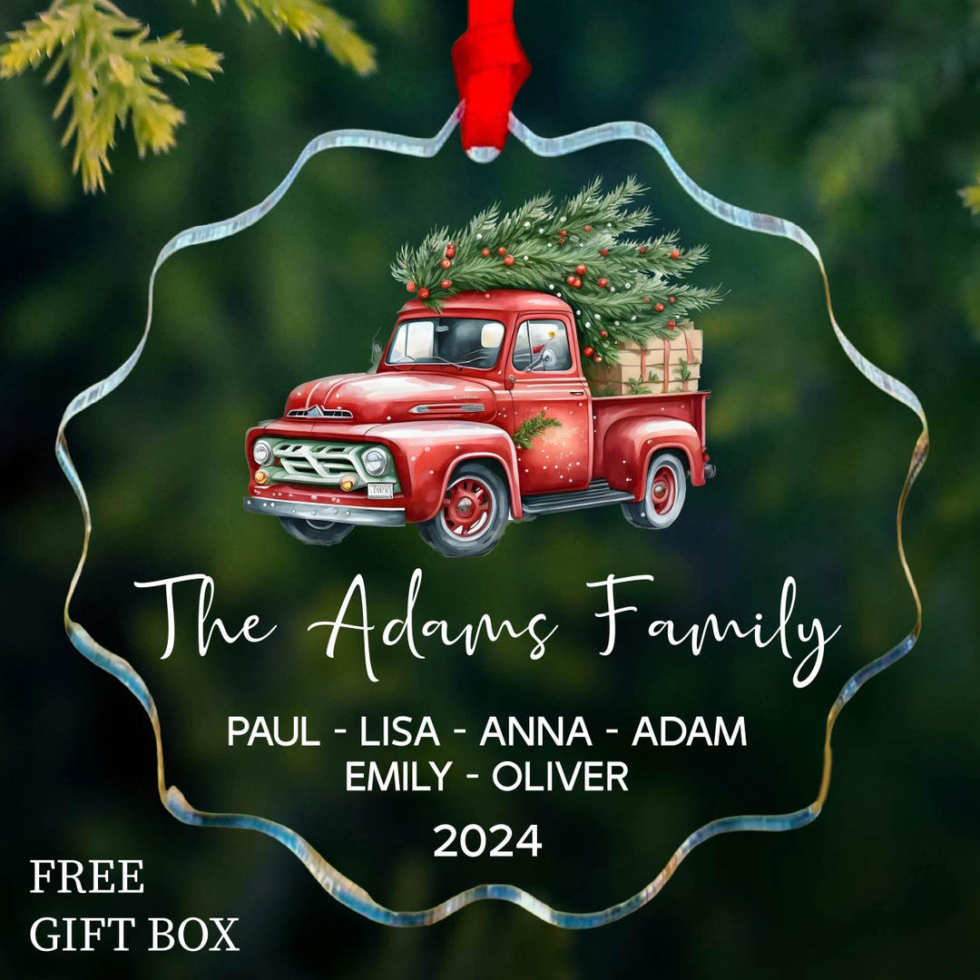 Personalized Family Christmas Ornament, Family Christmas Keepsake ...