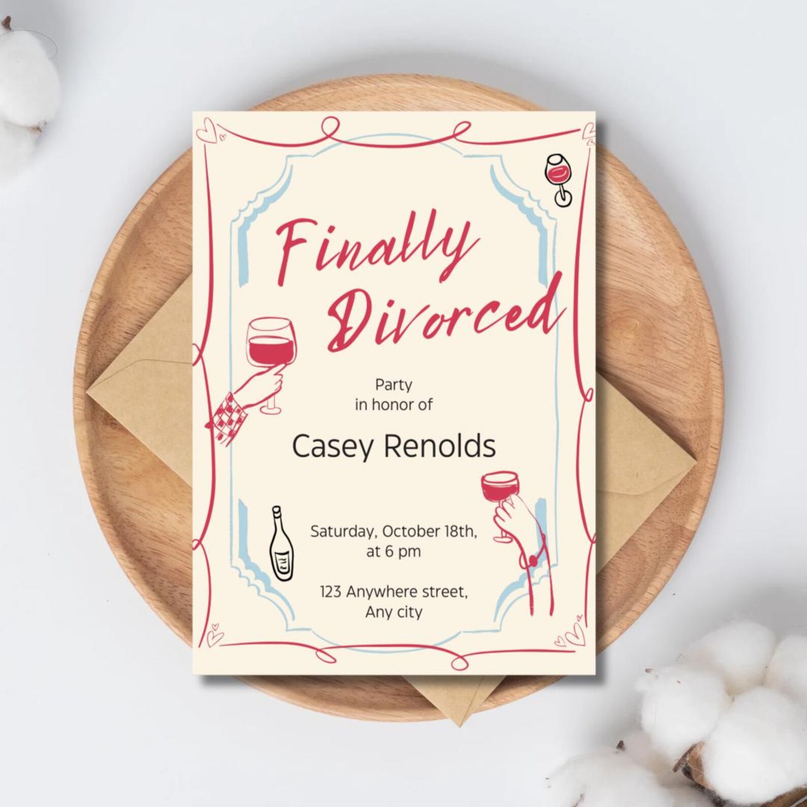 Finally Divorced Party Invitation | Editable Digital Template | Divorce ...