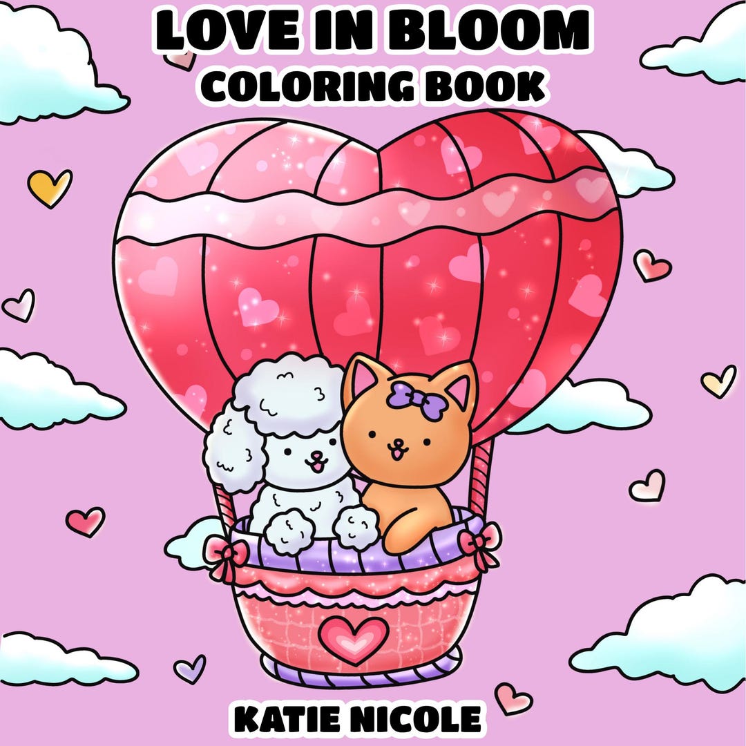 Love in Bloom Coloring Book - Etsy