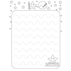 50 Printable Kindergarten Worksheets Trace and Color Fun for Early ...