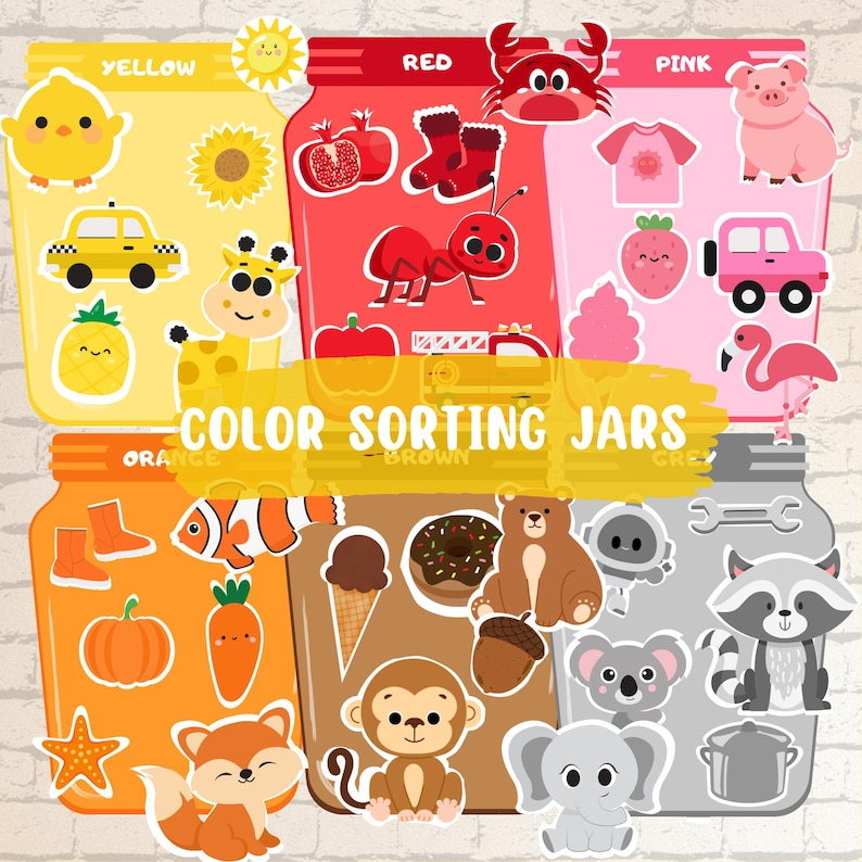 Printable Kids Color Matching Busy Book Kindergarten Montessori Quiet ...